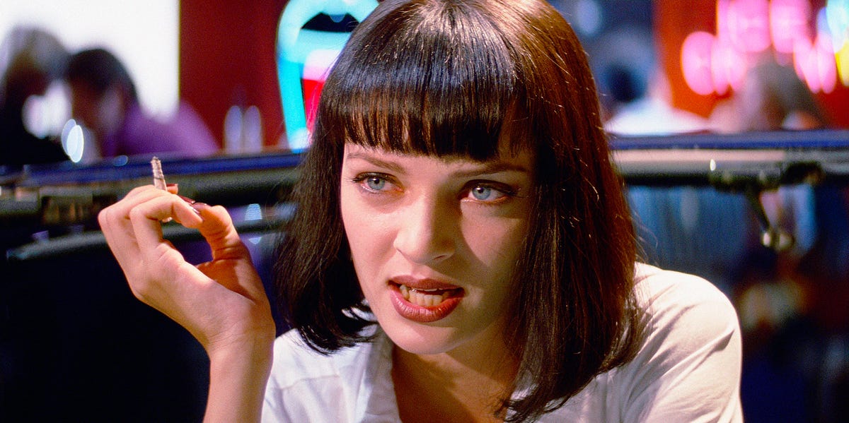 El ataque de pánico de Uma Thurman en mitad del rodaje de 'Pulp Fiction ...